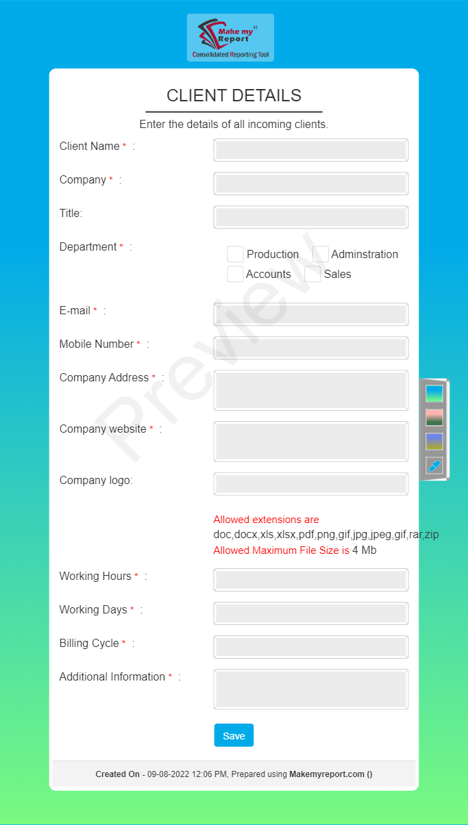 Makemyreport.com - your Consolidated reporting tool to build report from multiple contacts